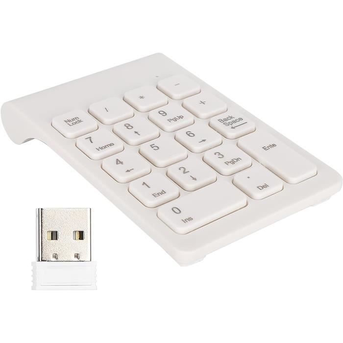 Clavier Numérique Sans Fil, Mini Clavier Ergonomique Usb 2,4 G Léger ...