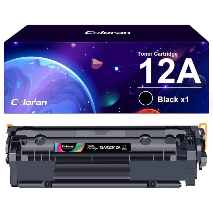 Toner Noir 12A (Q2612A) Compatible Avec Hp 12A Q2612A 2612A Laserjet 1010 1012 1015 1018 1020 ...