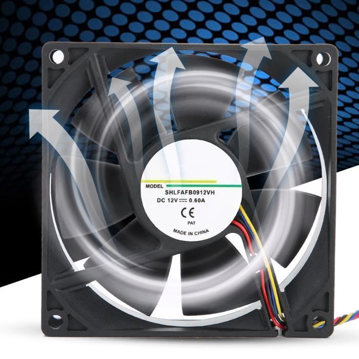 Refroidisseur de châssis 12V 0.60A 9CM PWM Contrôle de température de ...