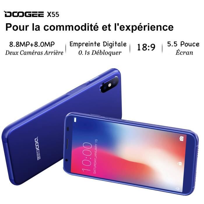 Telephone Portable DOOGEE X55 3G Smartphone Écran 5,5 Pouce 18:9 1Go ...