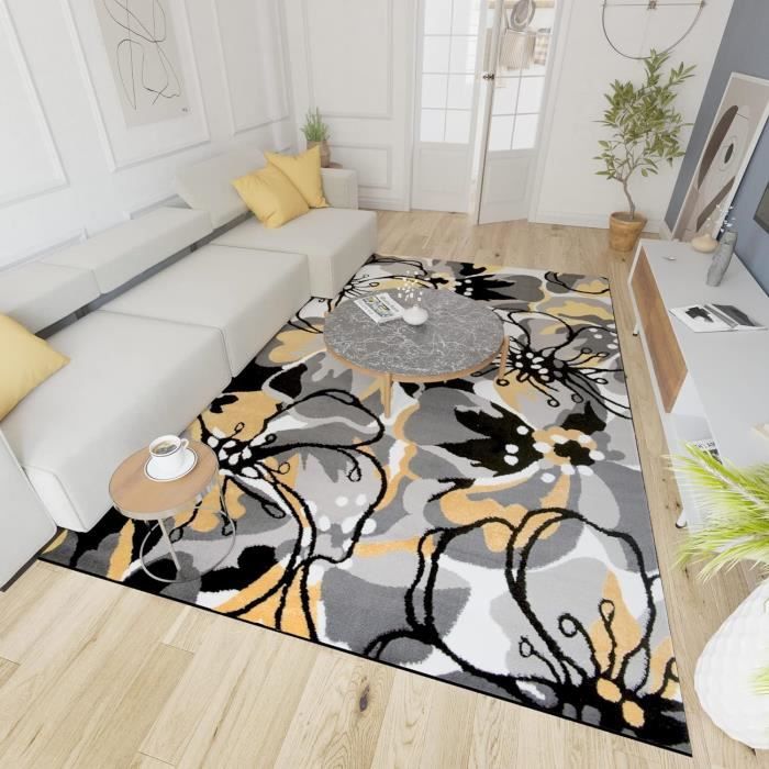 Tapis Salon Modern Motif - Tapis Grande Taille De Chambre À Poils Ras ...