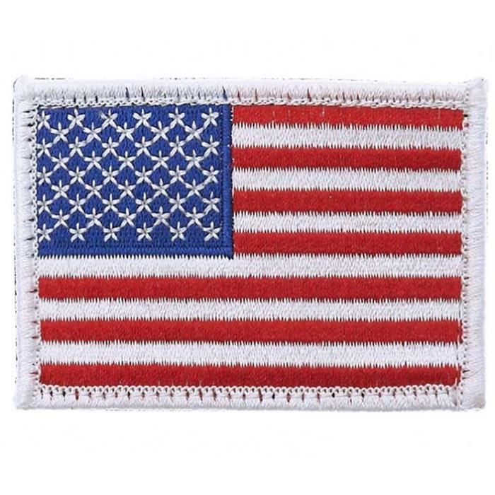 PATCH / ECUSSON TISSU SCRATCH BRODE DRAPEAU USA ETATS-UNIS AMERIQUE ...