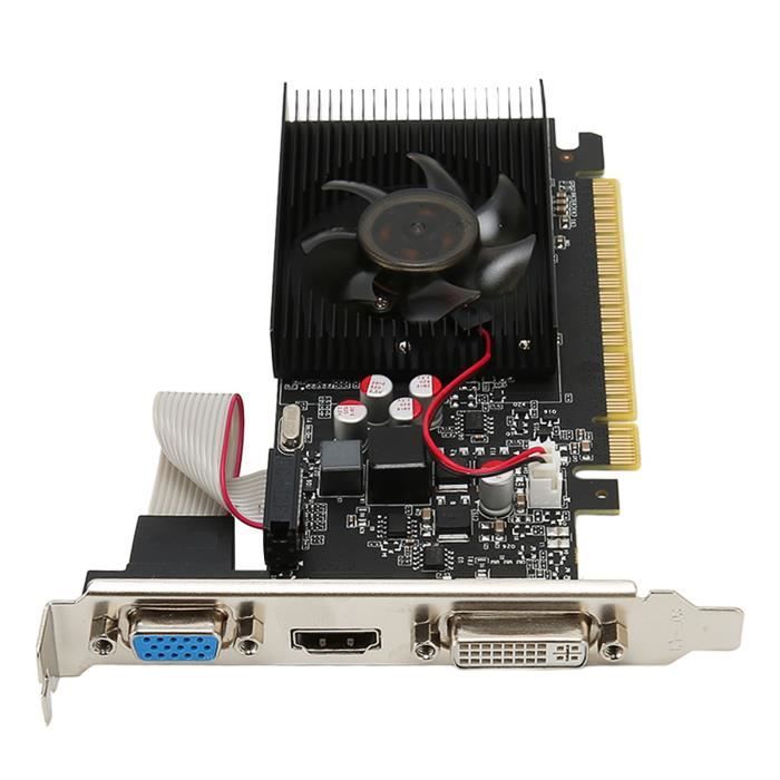 HURRISE Carte graphique DDR3 1Go, GPU 810MHz, Mémoire 1300MHz, Sortie ...