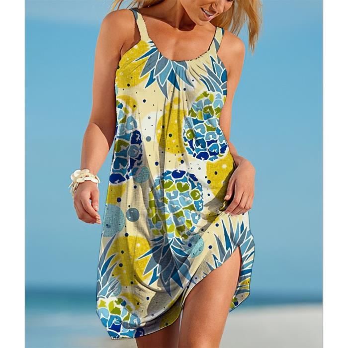 Jupe Porte-Jarretelles Sans Manches Pour Femme - Jupe Jaune Mi-Longue A ...
