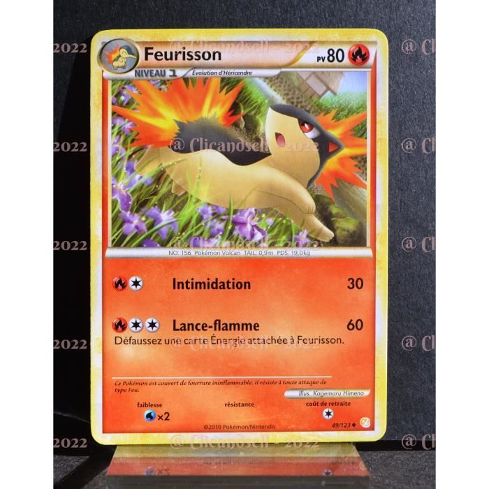 Carte Pokémon 49-123 Feurisson 80 PV HeartGold SoulSilver NEUF FR ...