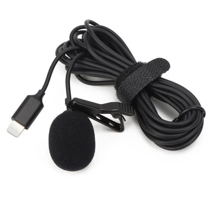 Lucky-Microphone à fil Lavalier micro polyvalent à revers de 3 mètres ...