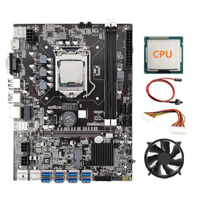 B75 8 Card ETH Mining Motherboard+24Pin Extension Cable+Switch Cable - Cdiscount Informatique