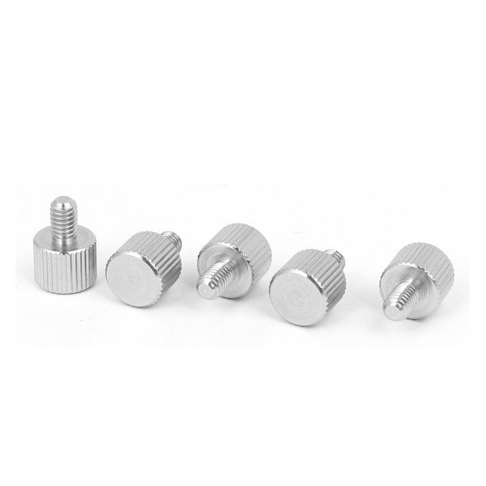 SOURCING MAP 5Pcs M4 x 6mm Vis moletée à tête plate vis à oreilles pour ...