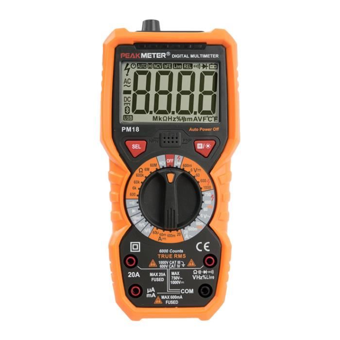 Multimètre Numérique DC Testeur Electrique Digital Automatique Non ...