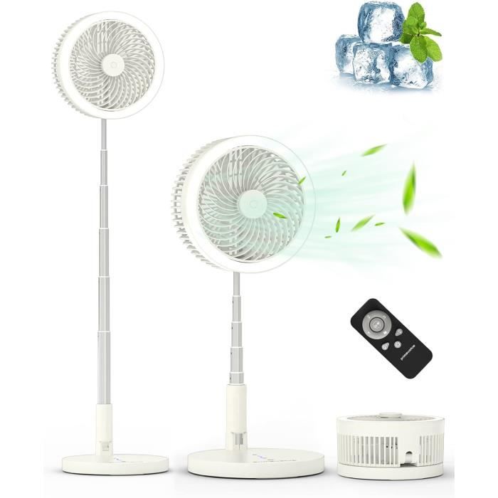 Ventilateur portable, ventilateur USB 10 400 mAh avec télécommande ...