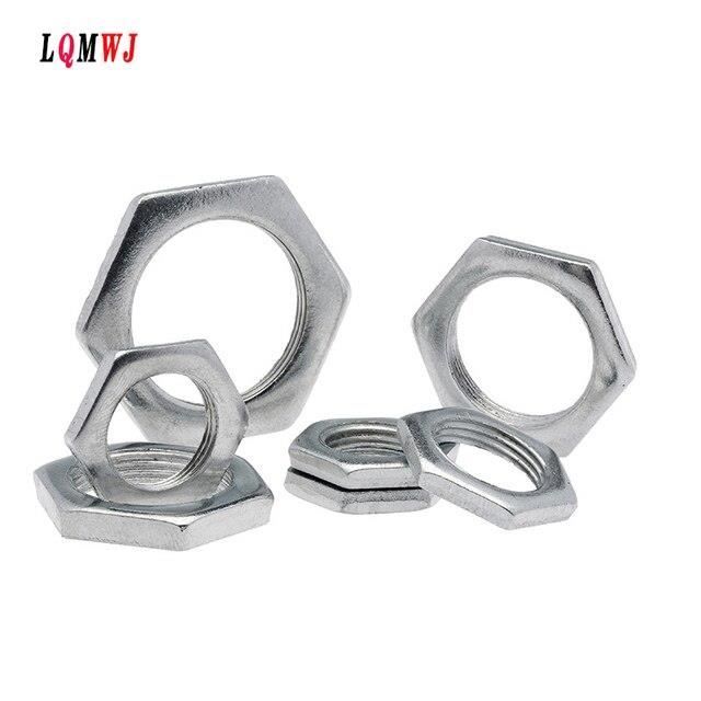 ECROU,M18X1.5X4 50pcs-Galvanized--Écrou fin en acier au carbone, petit ...