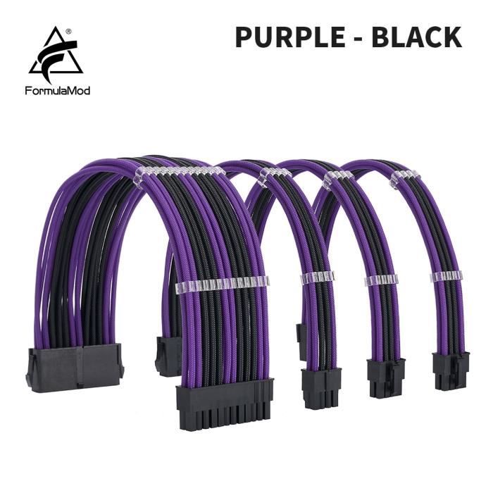 Purple Black-Kit A -FormulaMod NCK2 Série PSU Câble D'extension Kit ...