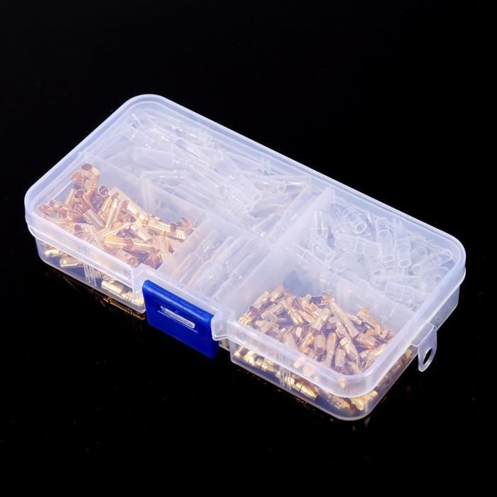 Bornes à Sertir - ZJCHAO - Connecteur Borne de Fil Mle et Femelle - Laiton - 120pcs Pack ...