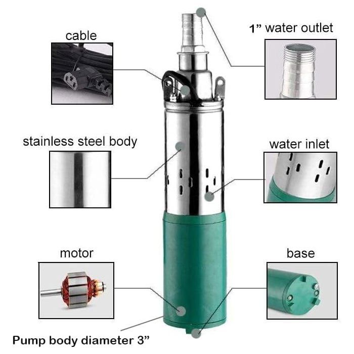 Pompe Submersible Acqua 24V DC 260W - Irrigation Jardin et Agriculture ...