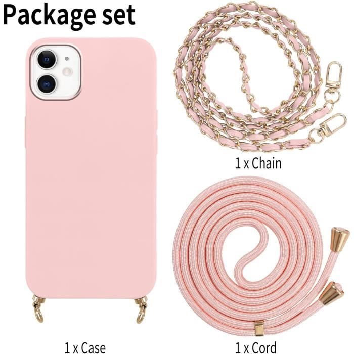 Coque Avec 2 Cordon Pour Apple Iphone 11 6,1", coque De Téléphone Avec ...