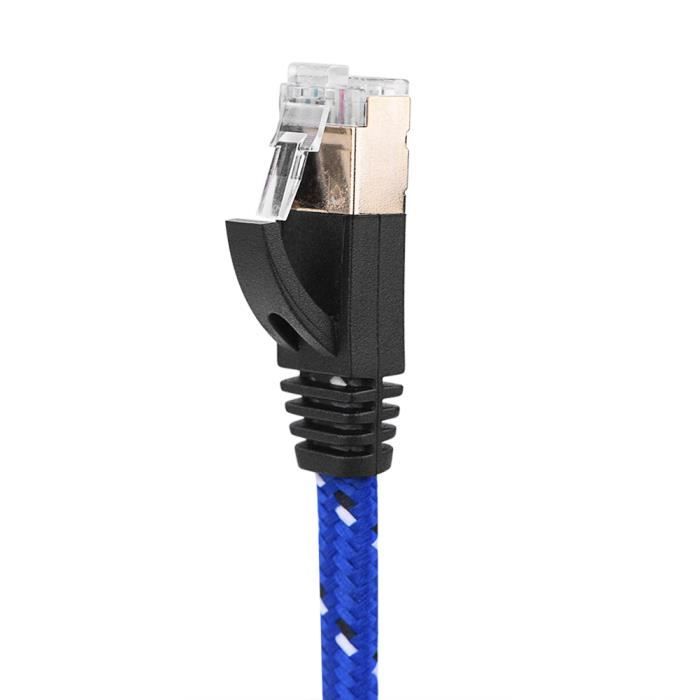 Câble LAN RJ45 Câble réseau LAN blindé CAT7 RJ45 10 Gbit/s Cordon ...