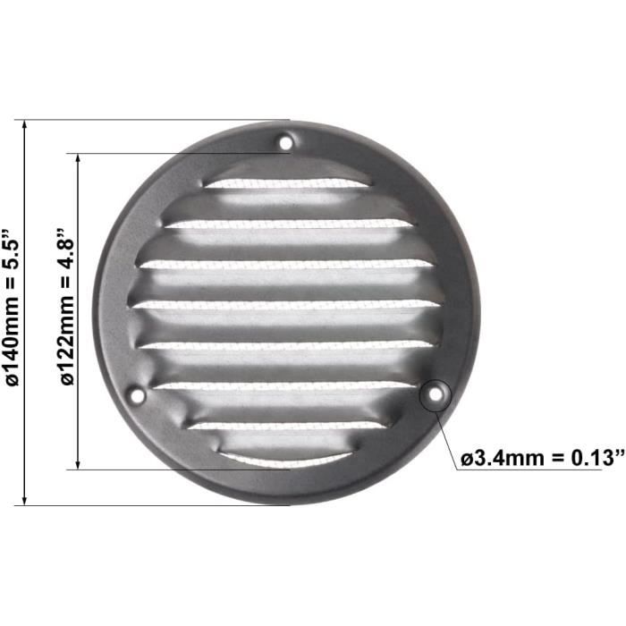 Ø 100Mm Grille De Ventilation Avec Moustiquaire - Grilles D'Aération En ...