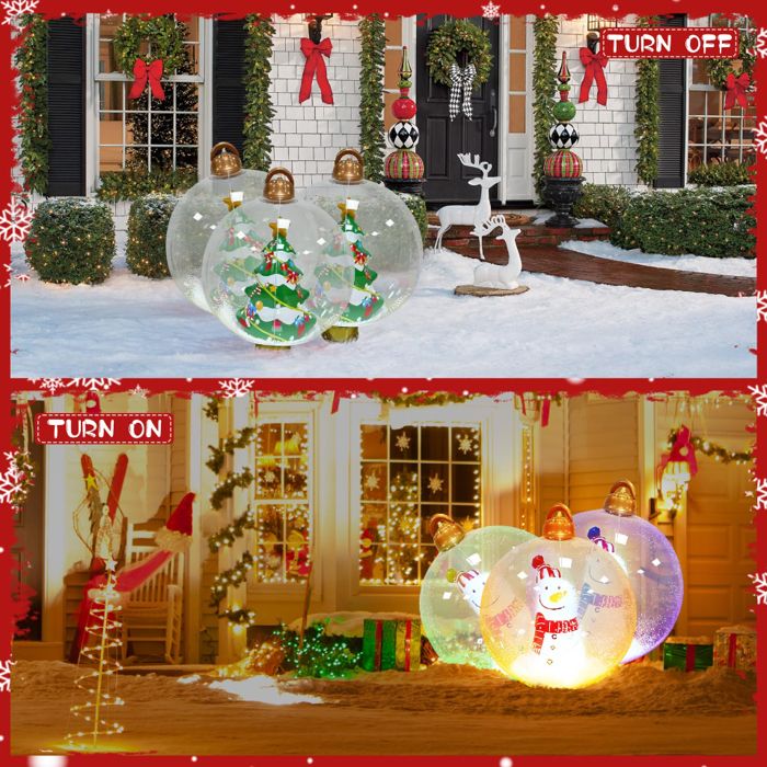 60 cm Giant Inflatable Christmas Ball in PVC, LED Inflatable Christmas ...