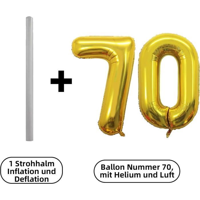 Ballon Gonflable Géant Avec Chiffres 70 Ans Doré Xxl 101 Cm Ballons 70E ...