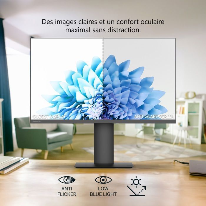 THOMSON Moniteur de studio 27" FHD, 100 Hz, IPS, faible luminosité ...