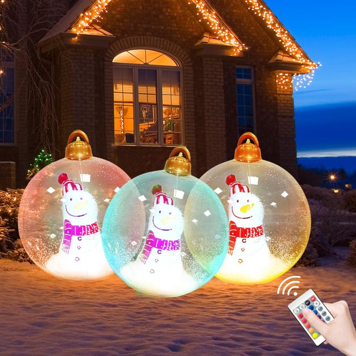 60 cm Giant Inflatable Christmas Ball in PVC, LED Inflatable Christmas ...