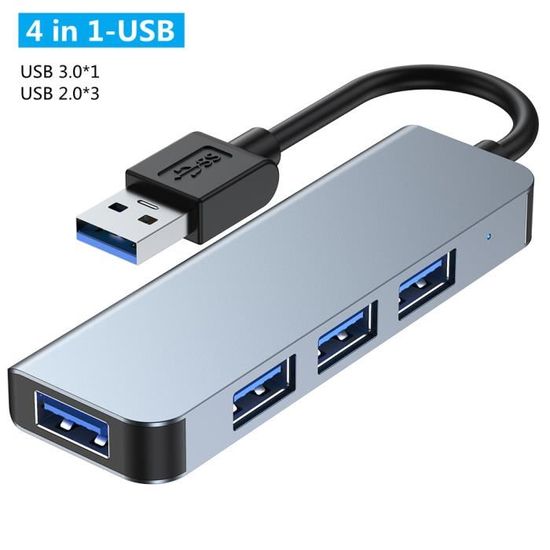 CONCENTRATEUR USB 4 en 1 - Hub Multiport USB type c vers HDMI 4k, adaptateur séparateur, VGA ...