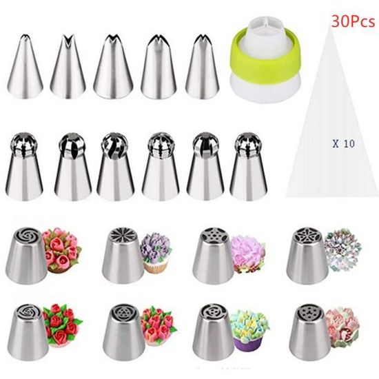 Douilles Pâtisserie Professionnel 30 Pièces En Acier Inoxydable DIY ...