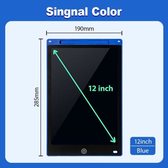Tablette tactile,Tablette électronique LCD de grande taille 12 pouces ...