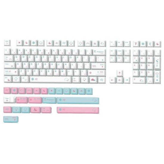 LUCKYLY-132 touches Keycaps Xda profil PBT pour claviers mécaniques ...