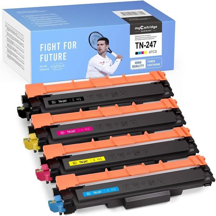 Mycartridge lot de 5 toners de rechange pour imprimante brother tn247 ...