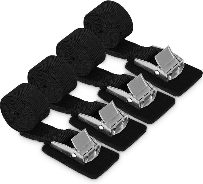 4Pc 100cm x 25mm Sangles D'Arrimage Avec Rembourrage, Sangle a Cliquet ...