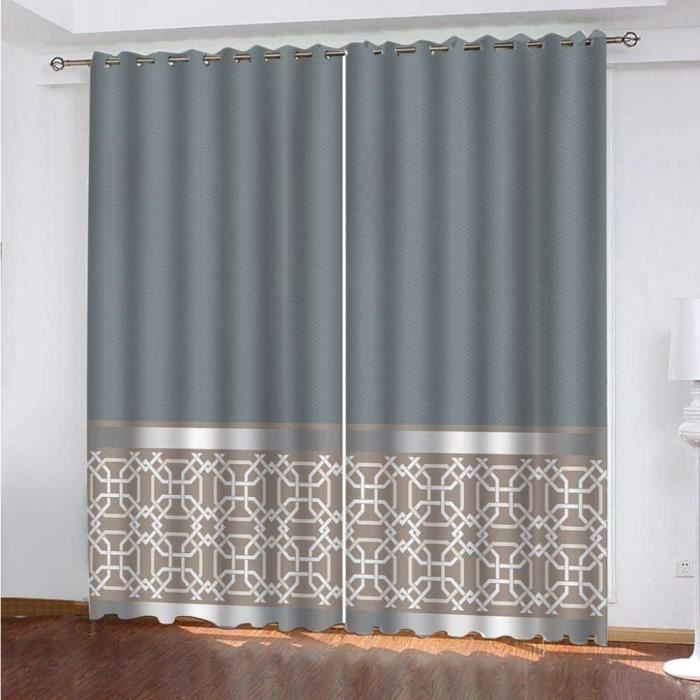 Rideau Occultant Isolation Thermique à Oeillets 3D Imprimer Couture de ...