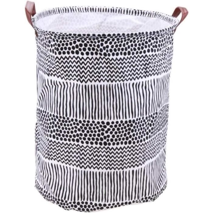 Paniers À Linge Pliable,Noir Et Blanc Panier À Linge Pliable Sac De ...