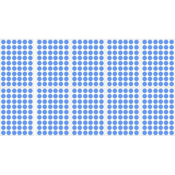 Lot 540x gommettes autocollantes bleu ronde 1,5cm scrapbooking ...