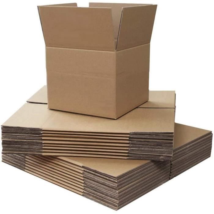 Lot de 250 cartons d'expédition postale à paroi simple en carton pour ...