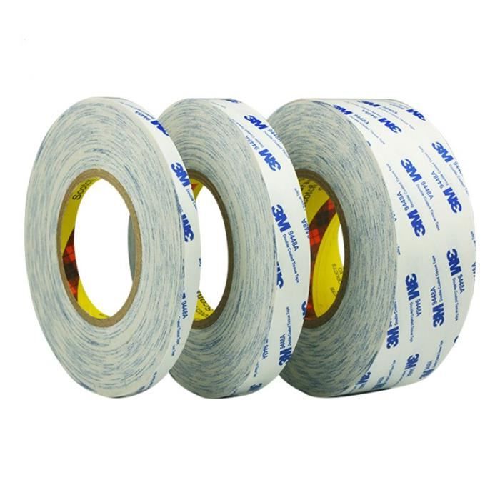 3M fort collant Double face ruban adhésif 5mm 8mm 12mm 15mm 20mm 30mm 50m longueur pour écran ...