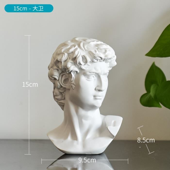 Statue De David Grec Classique, Sculpture Tête Buste, Bibliothèque De ...