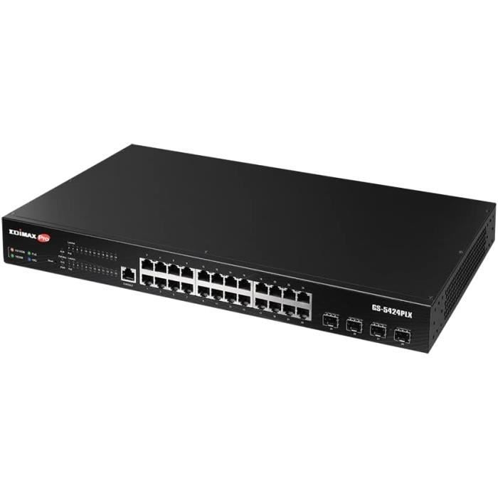Edimax Switch Internet Intelligent Surveillance 24 Ports Gigabit PoE+ ...