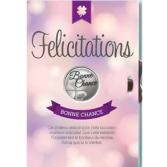 Carte Médaille Porte Bonheur Félicitations - Cdiscount Beaux-Arts et ...