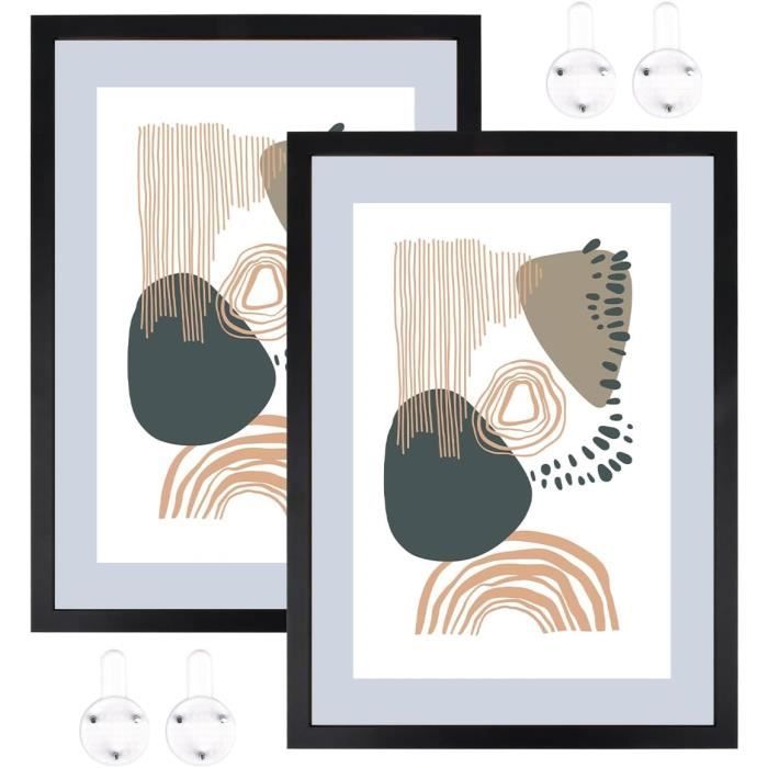 Cadre A3 Noir, 2 Cadres Photo A3 En Bois, Cadre 32 X 44.5Cm, Cadre Bois ...