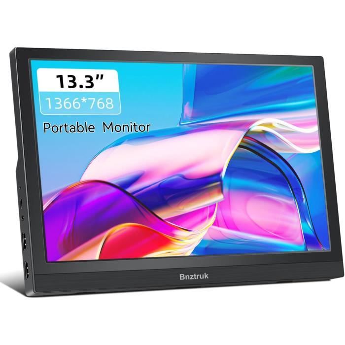Moniteur Portable 13,3" Hdmi Petit Écran Externe Hd 1366 X 768 Avec ...