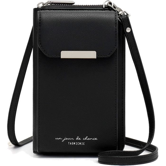 Sac Smartphone 6,5'', Portefeuille Femme Porte Monnaie Porte Carte, Sac ...