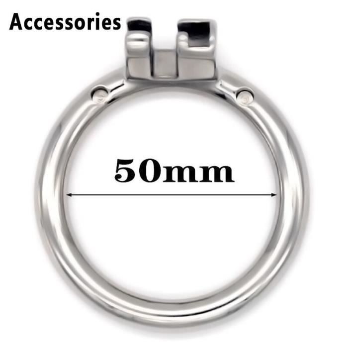 GAINE DE PENIS ,Round ring 50mm--Cage à pénis incurvée en acier ...