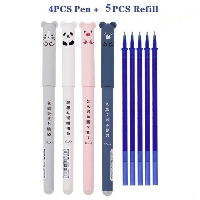 STYLO,E--ensemble de stylos à Gel effaçable, animaux Panda, tiges de ...