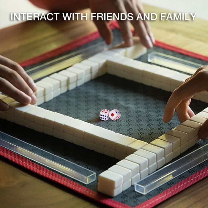 Kit De Jeu Chinois Mahjong | Mini Carreaux Gravés Blancs Pour Réunion ...