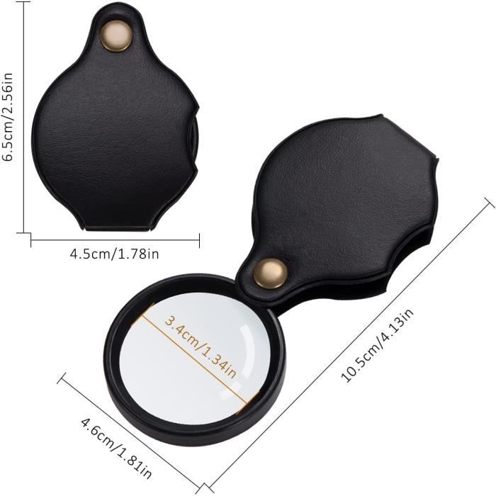 Mini Loupe De Lecture, 8X Grossissante Verre Avec Étui De Protection ...