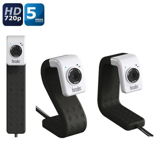 Hercules webcam HD Twist noire - Cdiscount Informatique