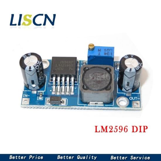 LM2596 LM2596S ADJ DC-DC Module abaisseur 5V-12V-24V régulateur de tension réglable 3A (bleu ...