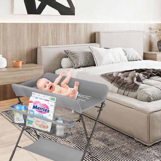 TABLE - PLAN A LANGER Table de couche pliable et portable 80*66*98cm ...
