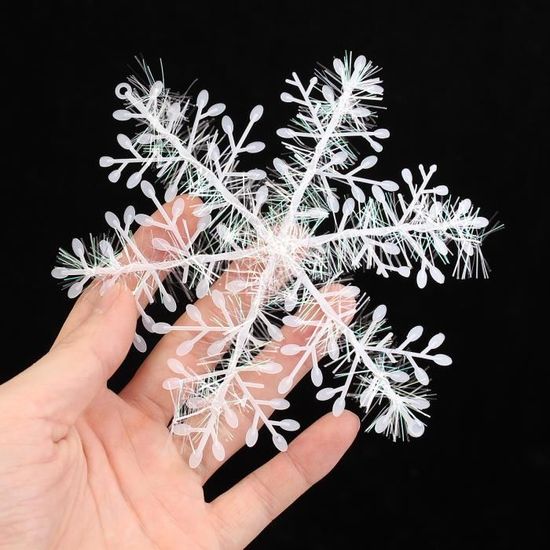 30Pcs Flocon de Neige Décor Noël Fête Ornament Sapin Cadeau Maison ...
